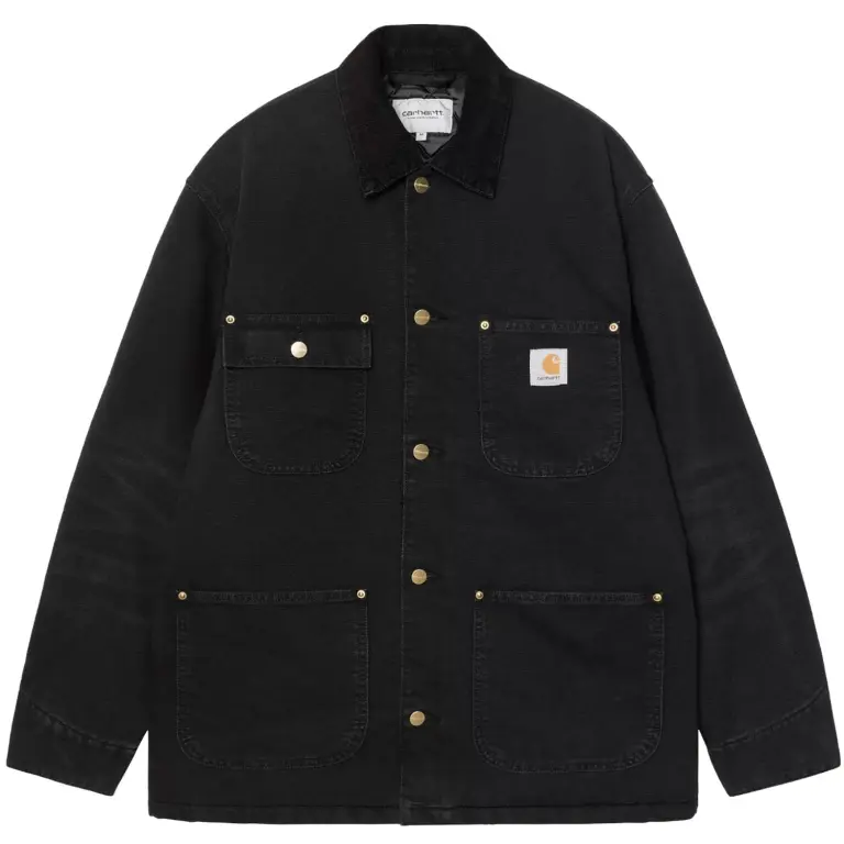 Carhartt WIP OG Chore Winter Coat in Black / Black Stone Can