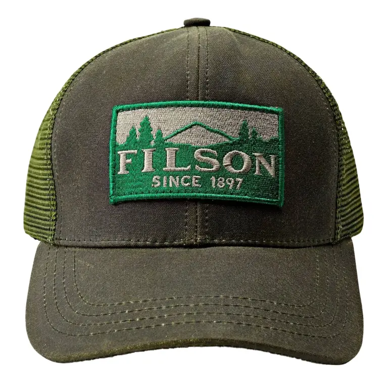 Filson Logger Mesh Cap in Otter Green for Men
