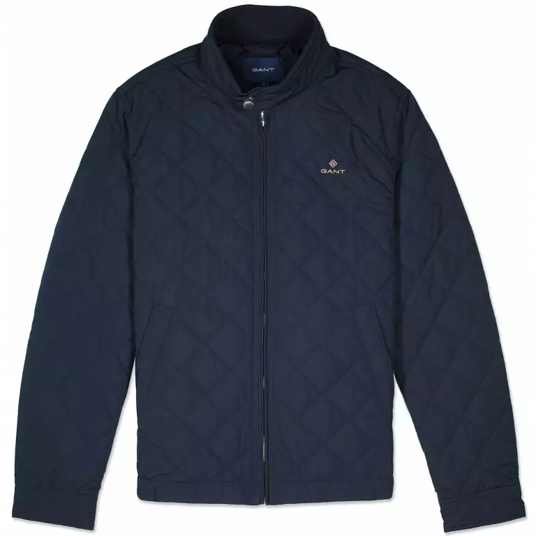 Gant Quilted Windcheater Jacket in Evening Blue for Men