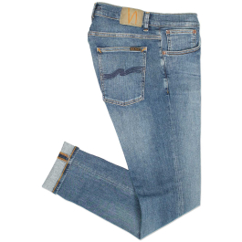 Nudie Jeans Tight Terry Jeans in Steel Navy for Men