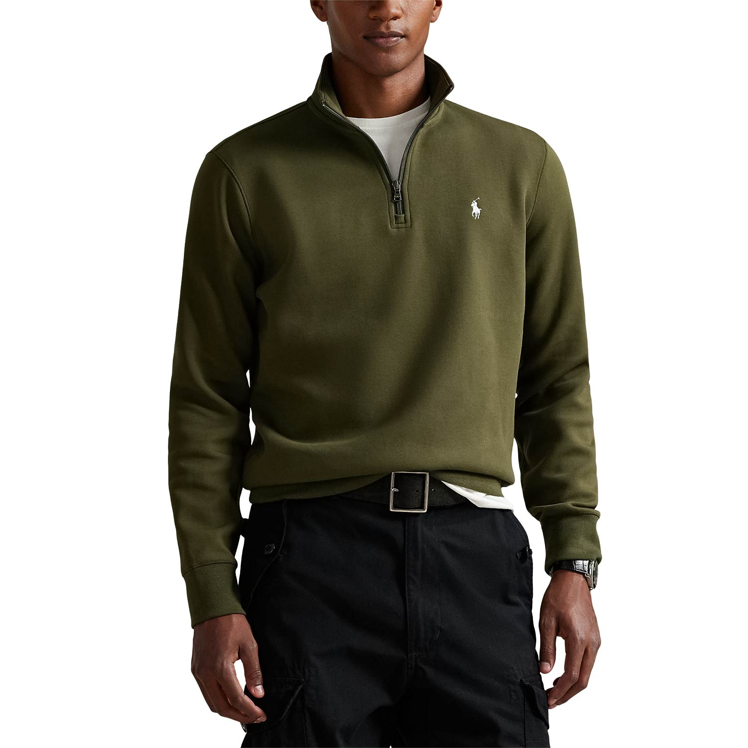 Polo Ralph Lauren Double Knit Half Zip Pullover in Light Sport
